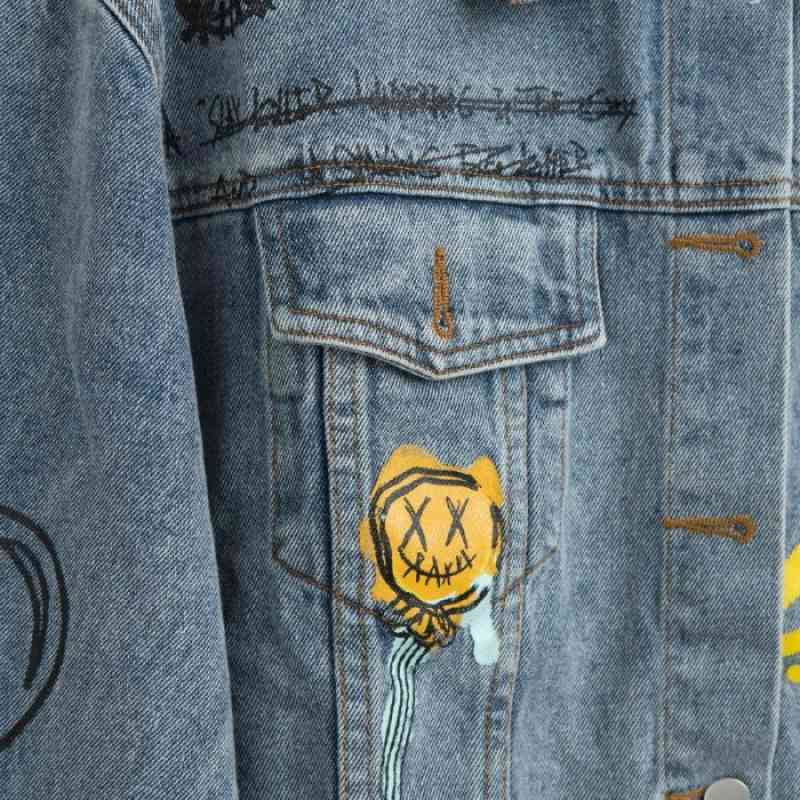 Jual Jaket Ric X Splash Graffiti Denim Jacket 100% Original - M Di ...