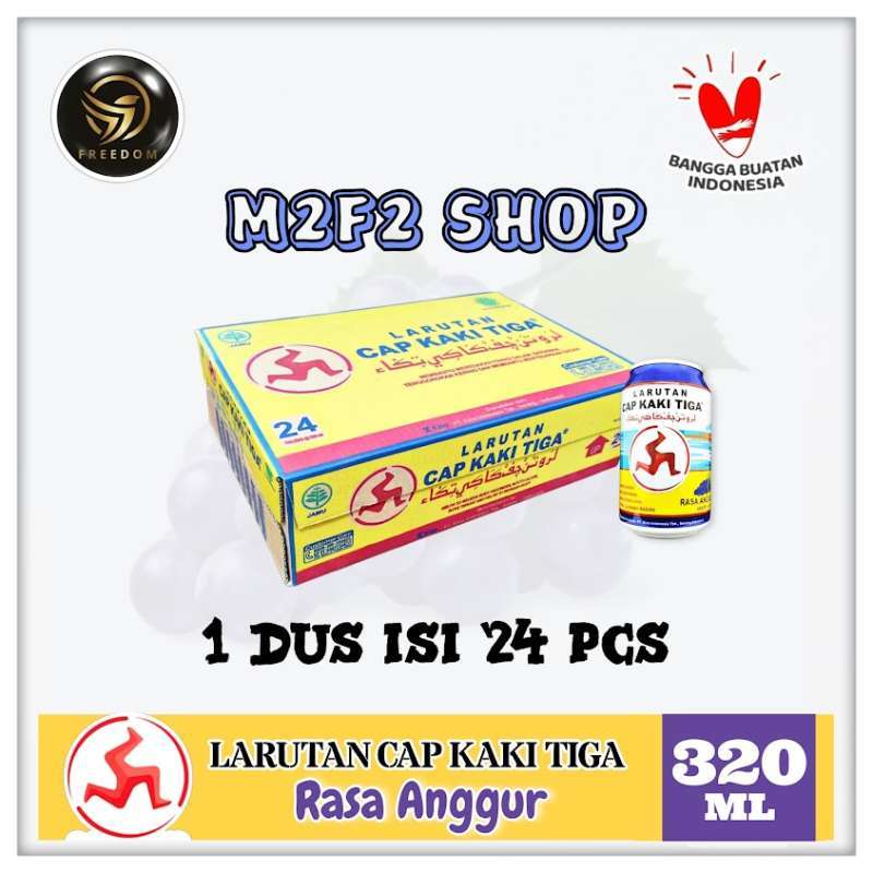 Jual Larutan Penyegar Cap Kaki Tiga Kaleng Anggur | Grape - 320 ml ...