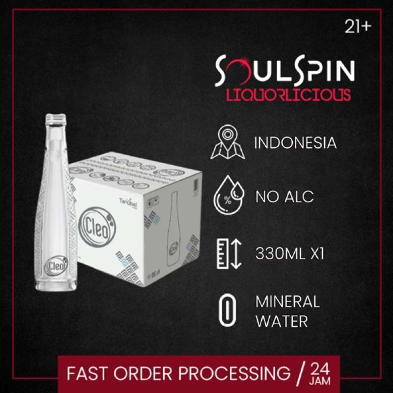 Jual CLEO GLASS Mineral Water 330ml [ dus isi 12 botol ] di Seller ...