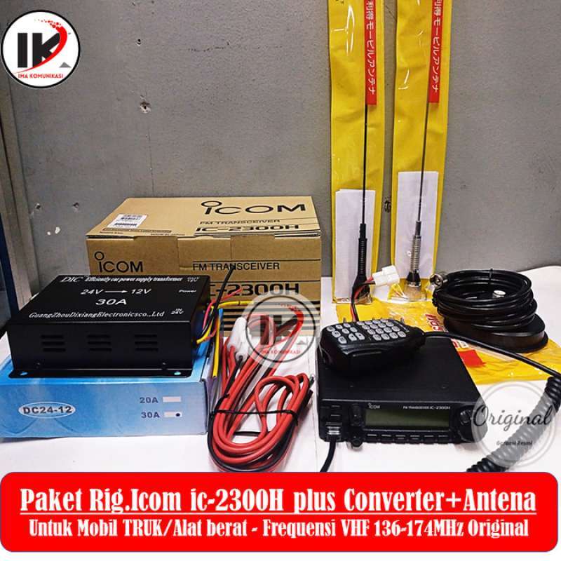 Promo PAKET RADIO RIG ICOM IC-2300 VHF ORIGINAL UNTUK MOBIL TRUK ALAT ...