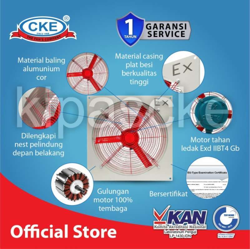 Jual Exhaust Fan Explosion Proof 24 Inch 220v Exhaust Dinding CKE di ...