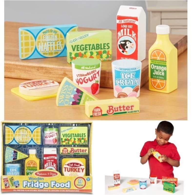 Promo Melissa Doug food groups pantry food fridge food pretend play ...