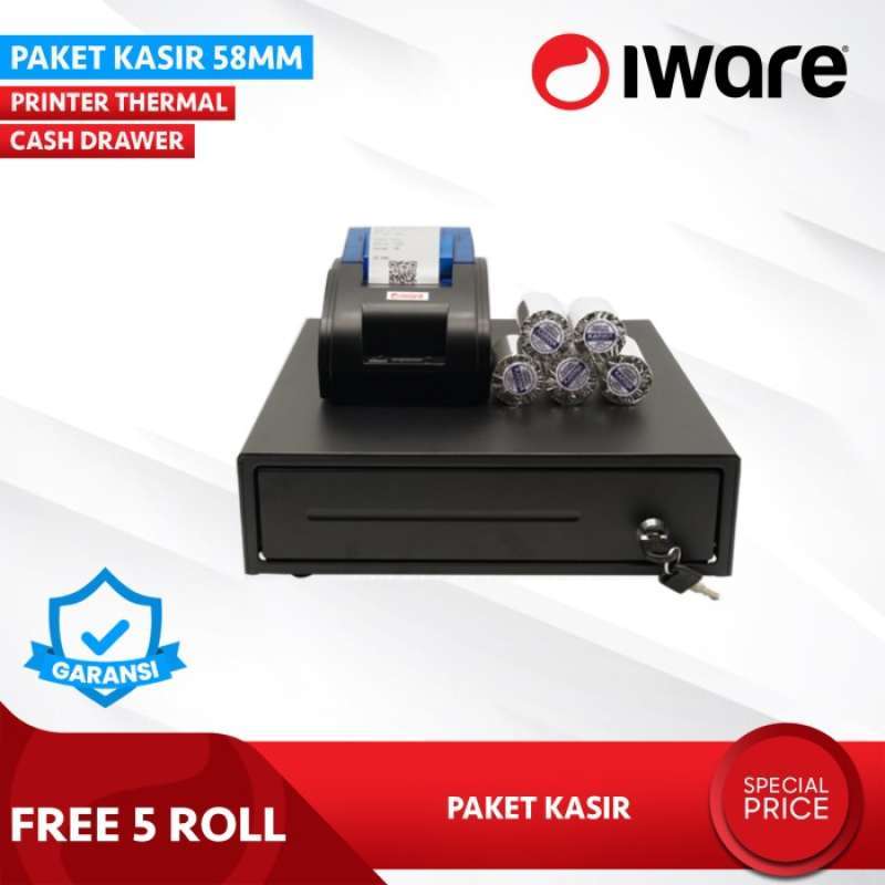 Promo Paket Kasir Android, Printer Bluetooth, Cash Drawer Free Kertas 5 ...