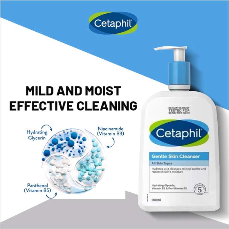 Jual Cetaphil Gentle Skin Cleanser 500ml Sabun Pembersih Wajah Kemasan ...