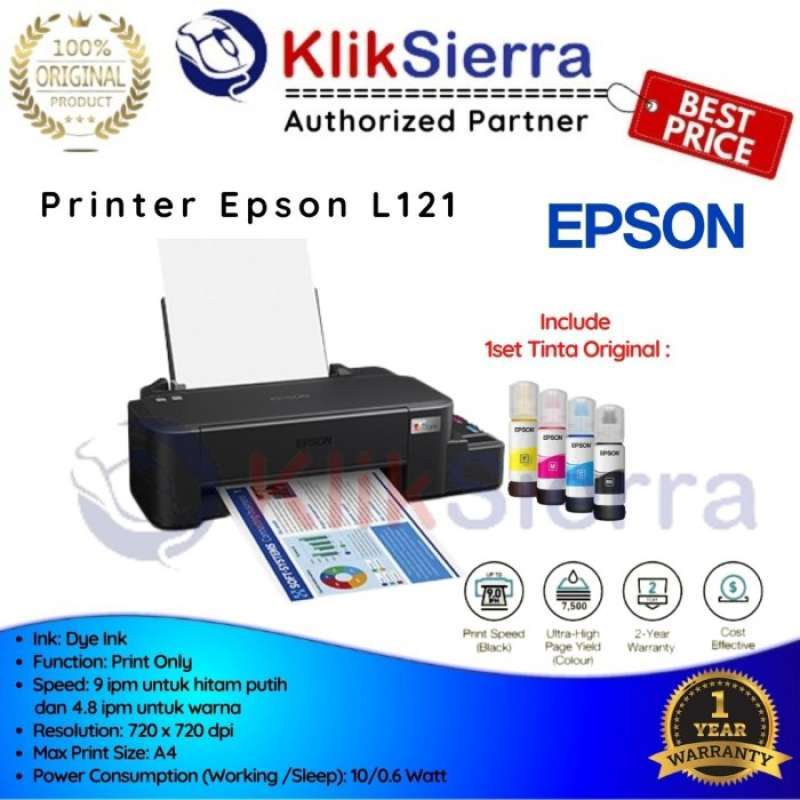 Promo Printer EPSON L121 EcoTank A4 Ink Tank Garansi Resmi Diskon 23% ...