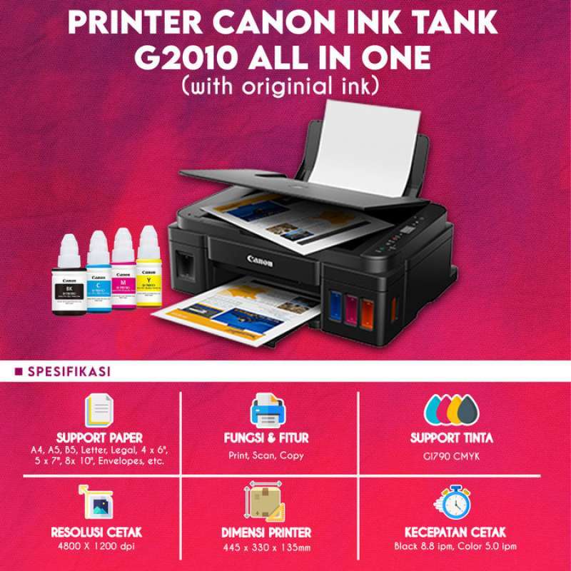 Promo Printer Canon G2010 Print Scan Ink Tank Infus Cartridge CA91 CA92 ...