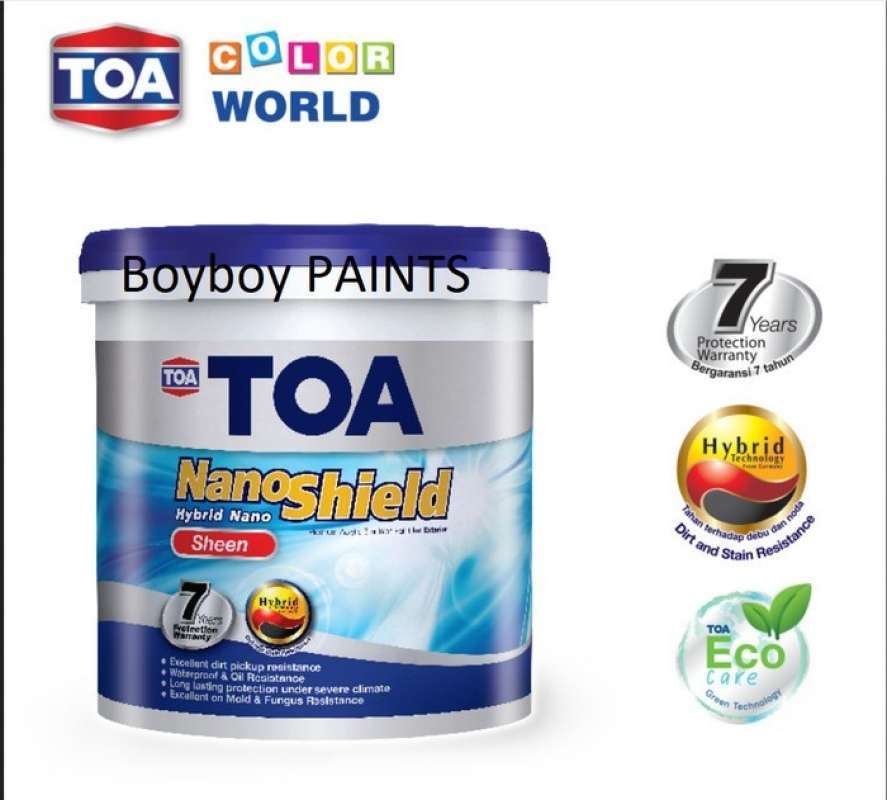 Promo Cat Tembok Exterior Toa Nanoshield Sheen 2.5 Liter Diskon 23% Di ...