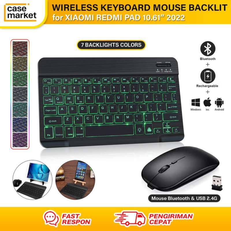 Jual Xiaomi Redmi Pad 10.61 inch 2022 RGB Bluetooth Keyboard Backlit ...