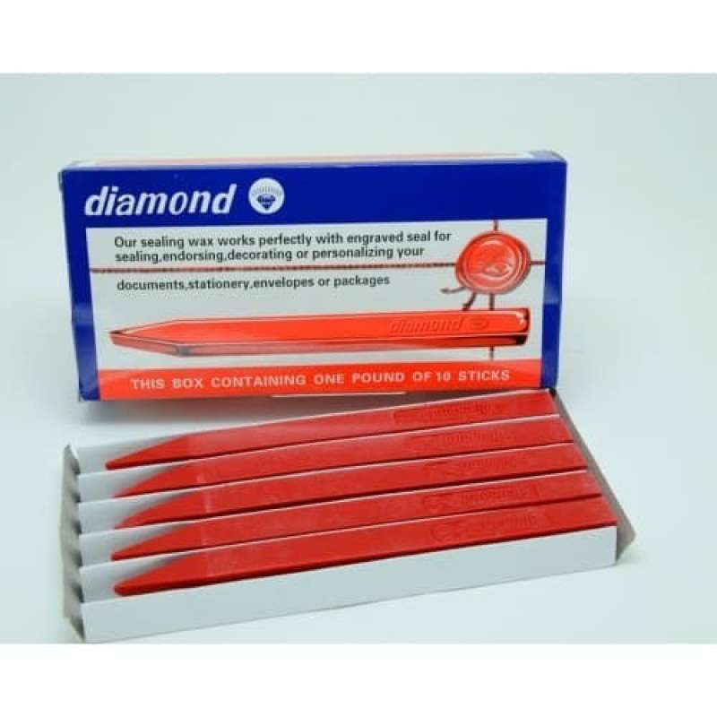 Promo Diamond Segel Lak Set 10 Batang / Sealing Wax / Siegel Lack Red ...