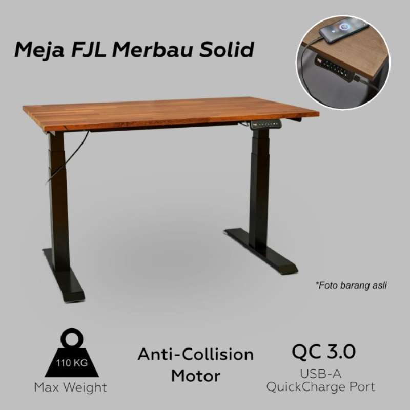 Promo Meja Kerja Dual Motor Height Adjustable Desk Meja Naik Turun Meja ...