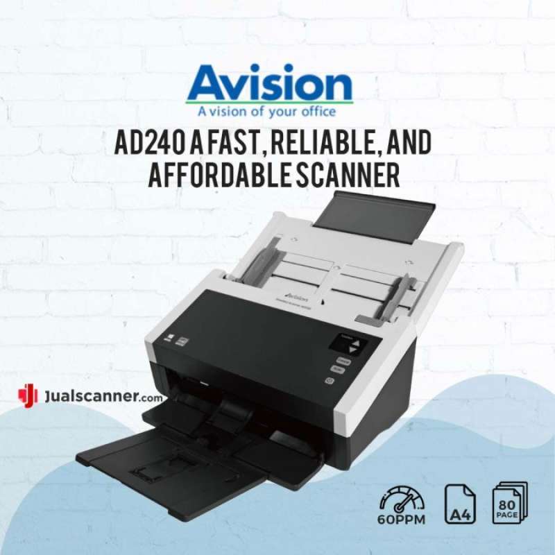 Jual Scanner Avision AD240 Duplex ADF - 60 Lembar/Menit - (Legal/Folio ...