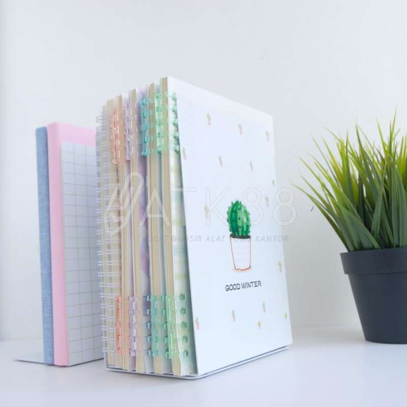 Jual Stand Book Penyangga Buku Aesthetic Cactus Sandaran Besi Organizer ...