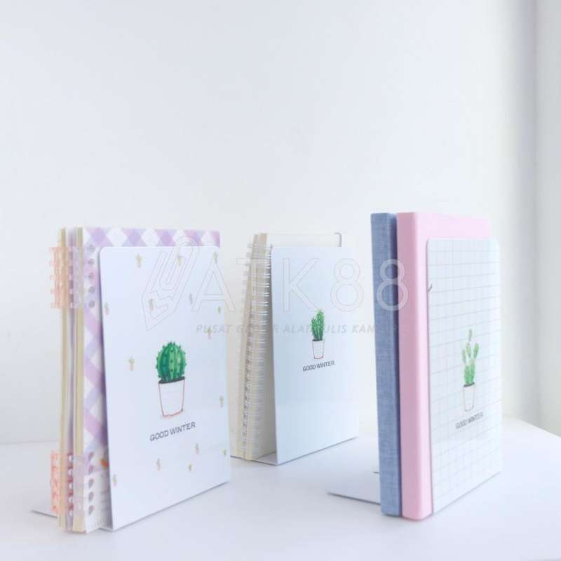 Jual Stand Book Penyangga Buku Aesthetic Cactus Sandaran Besi Organizer ...