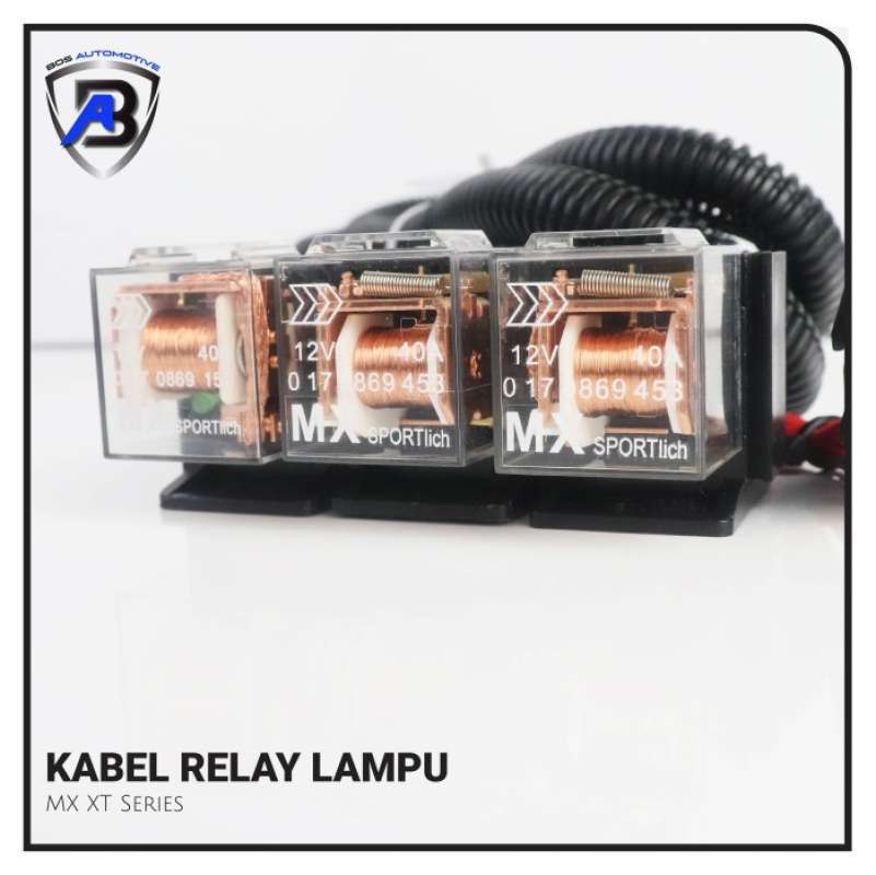 Promo KABEL RELAY LAMPU MX XT 3 RELAY DENGAN LAMPU PHILIPS H4 100/90 ...