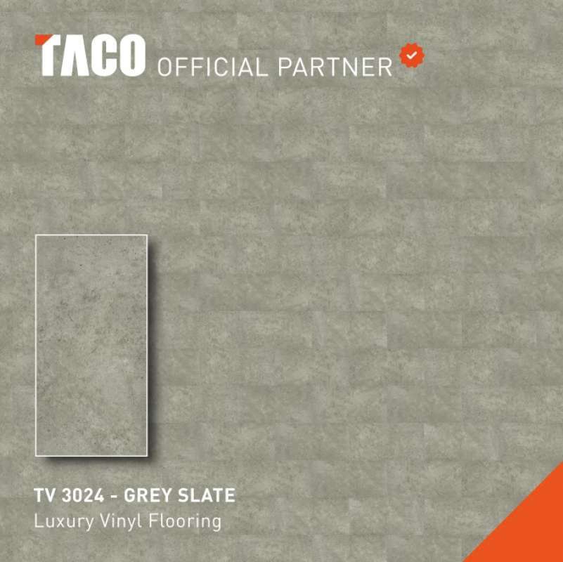 Promo Taco Lantai Vinyl 3mm - Tv 3024 Grey Slate Diskon 23% Di Seller ...