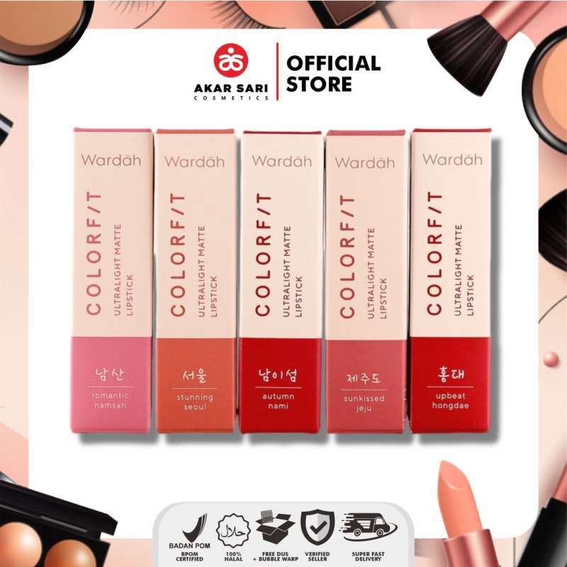Jual WARDAH COLORFIT ULTRALIGHT MATTE LIPSTICK 01- 08 | KOREA EDITION ...