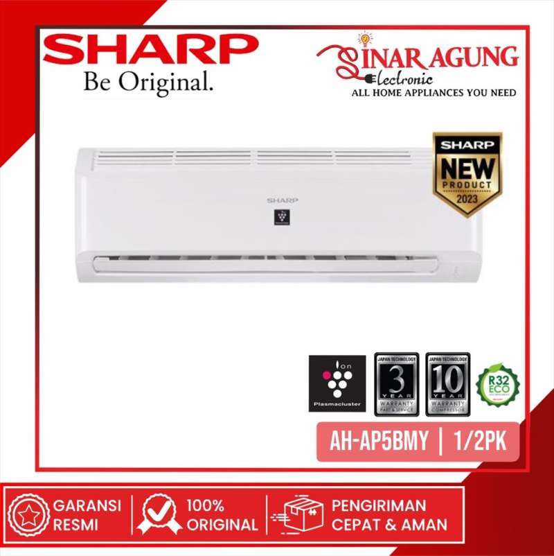 Jual AC SHARP PLASMACLUSTER 1/2 PK AH-AP5BMY / 5BMY GARANSI RESMI di Seller SINAR AGUNG ...