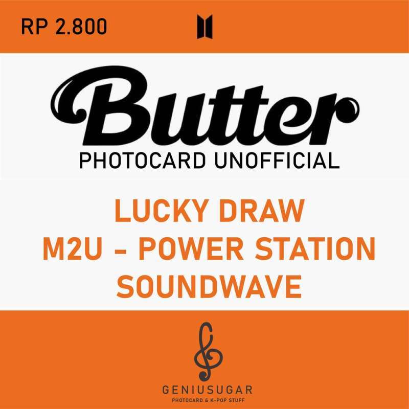 Promo [Replika Bts] Photocard Butter Lucky Draw M2U Soundwave Power Station Unofficial Terbaru ...
