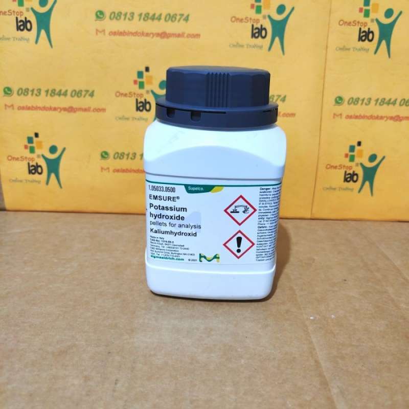 Promo Merck 105033 Potassium Hydroxide Pellet Cap 500 Gr Kalium ...