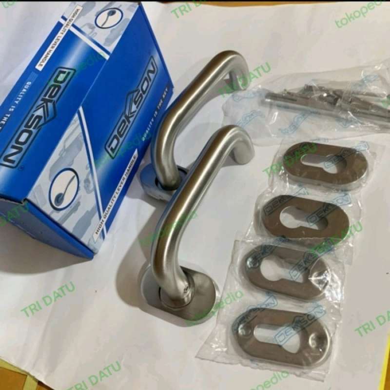 Promo Paket Kunci Pintu Alumunium Dekkson 84030 Handle set Diskon 23% ...