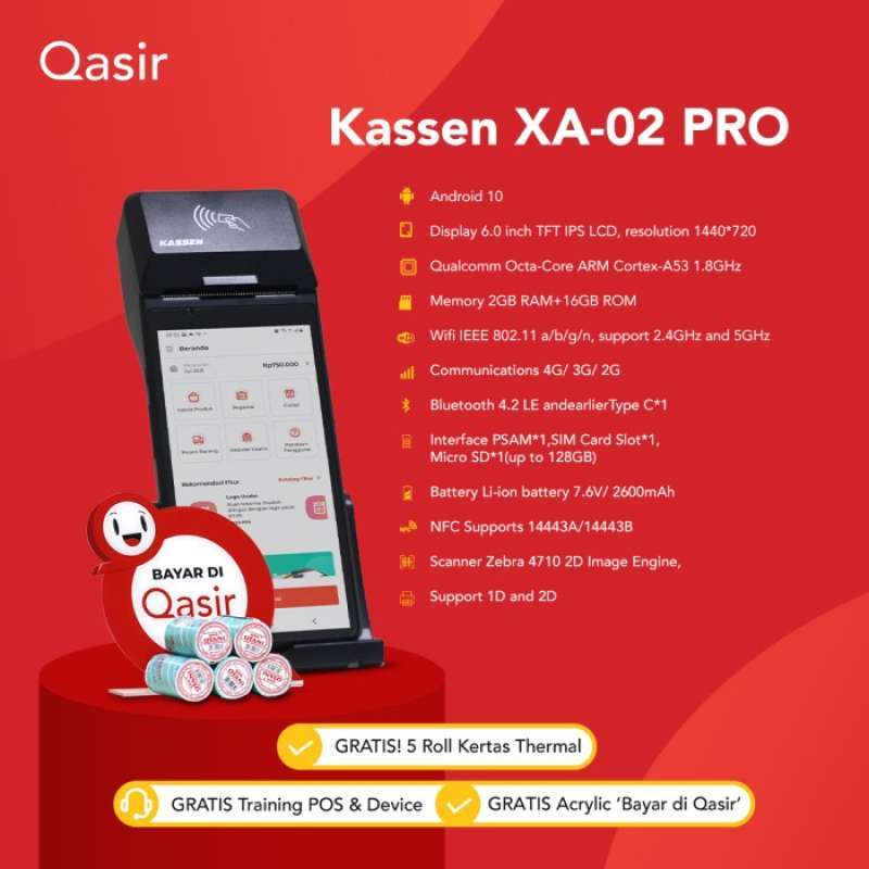 Promo Kassen XA 02 PRO/Mesin Kasir/Mesin POS Diskon 23% di Seller ...