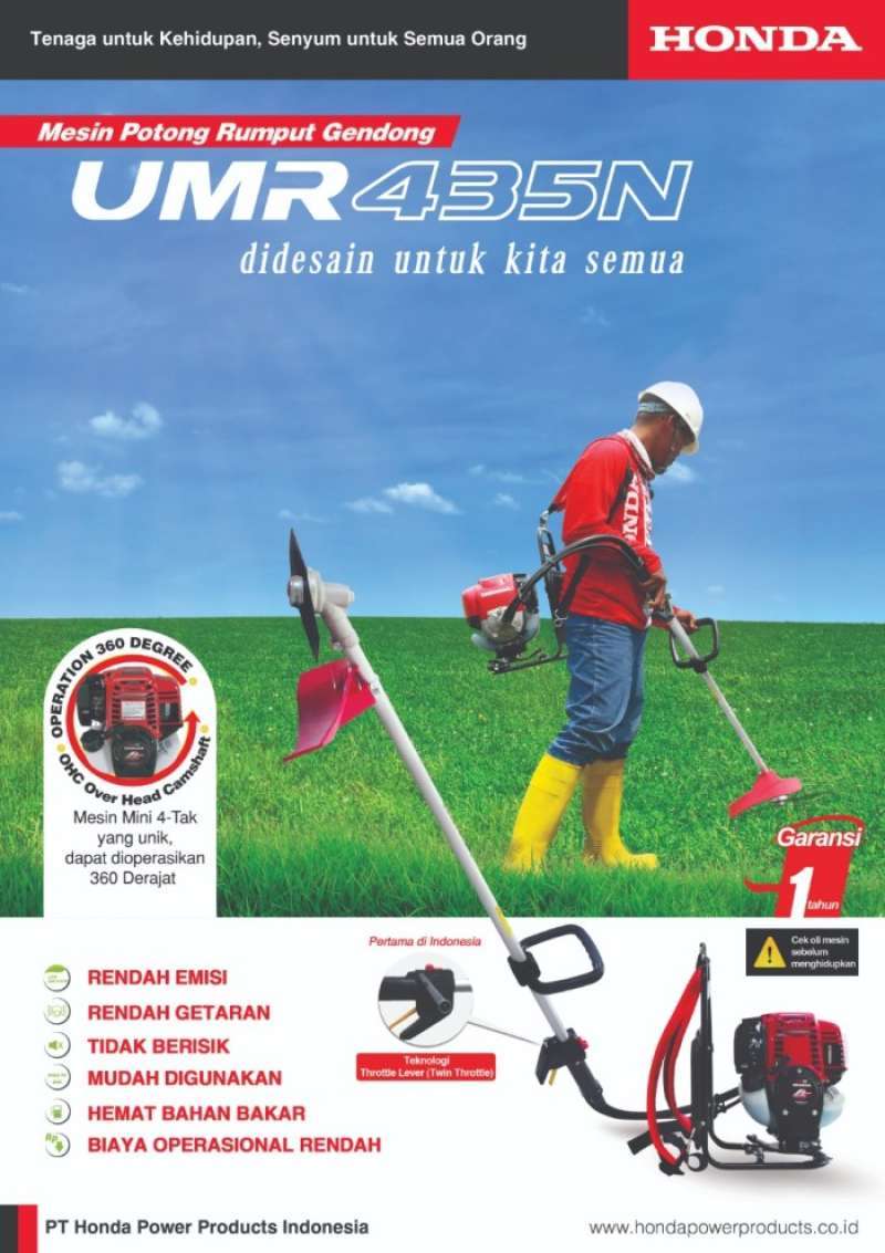Promo Mesin Potong Rumput Honda Umr 435n Brush Cutter Honda Umr435n 4 Tank Diskon 23% Di Seller ...