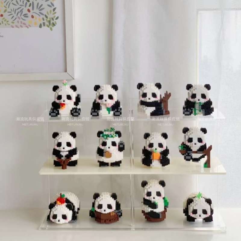 Promo Cute Panda Lego Nano Block Miniblock Model Karakter Kartun Mainan ...