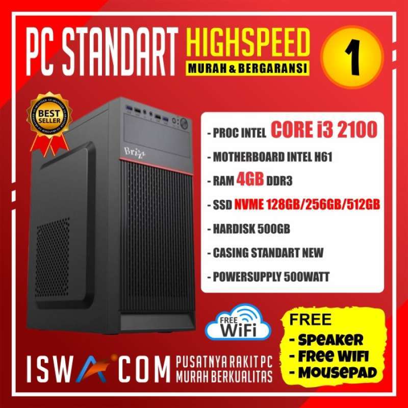 Promo Pc Core I3 Gen 2 Standart Untuk Kasir Pos, Office, Sekolah Diskon 23% Di Seller Tuskar ...