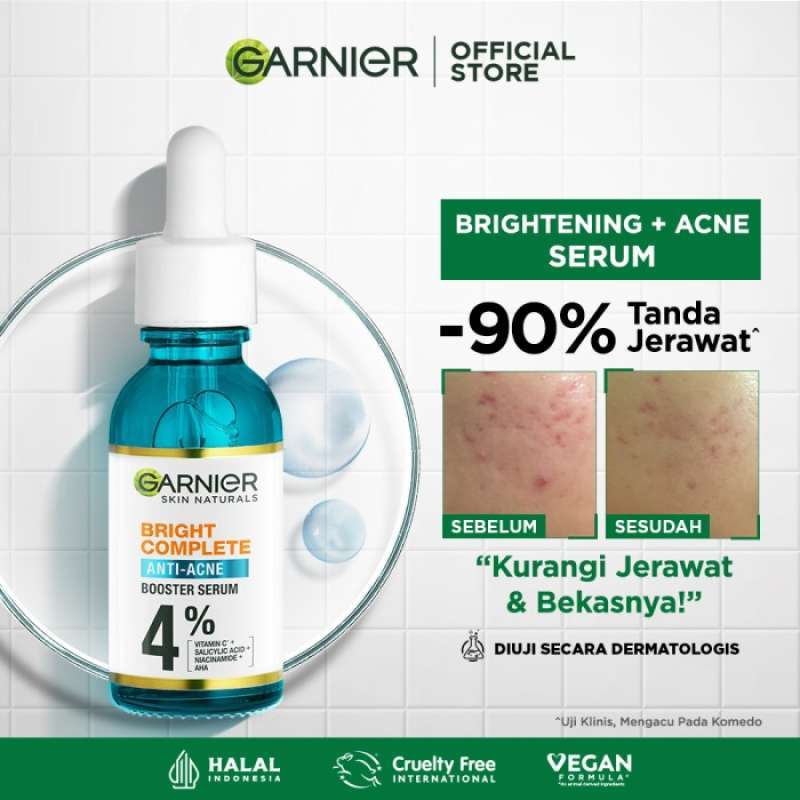 Promo Garnier Bright Complete Anti Acne Starter Kit Diskon 33% di ...