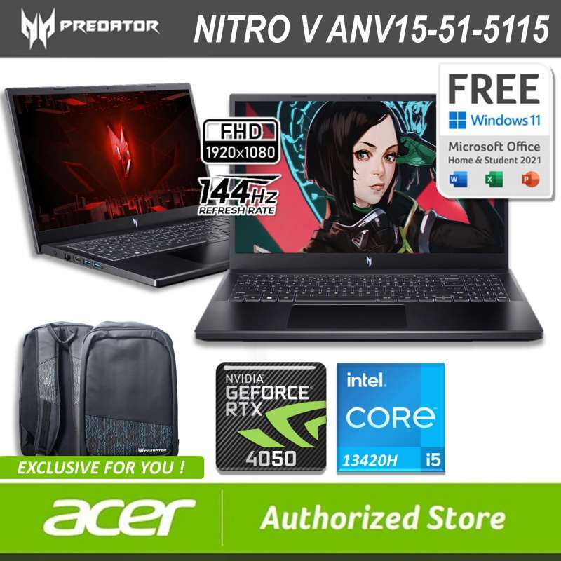 Jual Acer Nitro V 15 Anv15 51 5115 Rtx4050 I5 13420h 8/512gb Ssd W11 ...