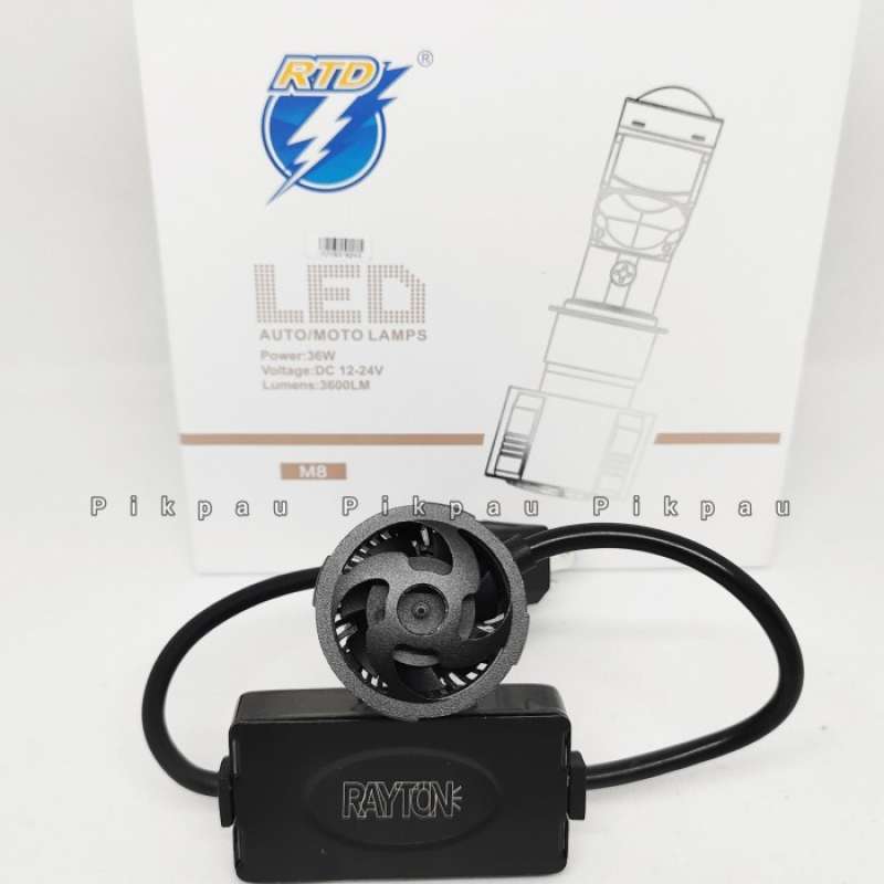 Promo Lampu Utama Motor Led Rtd Rayton M8 A + Kipas H4 H6 Hs1 Terbaik ...