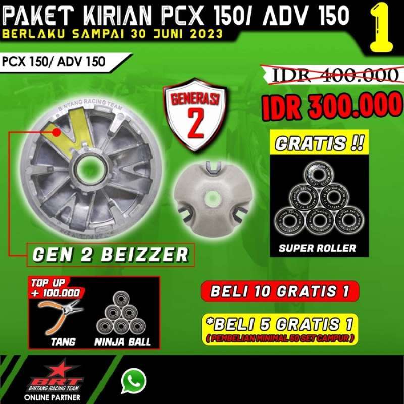 Promo Pulley Racing Brt Adv 150 Terbaik Diskon 18% di Seller Topsmant ...