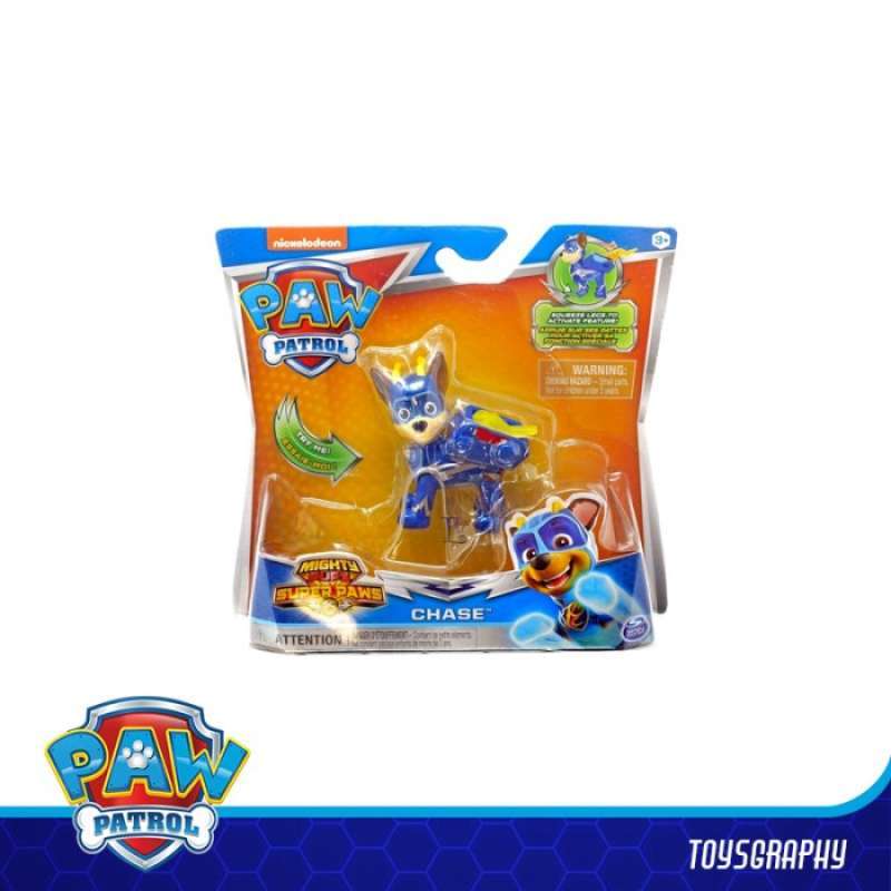 Promo Paw Patrol Mighty Pups Super Paws Chase Action Figure Nickelodeon
