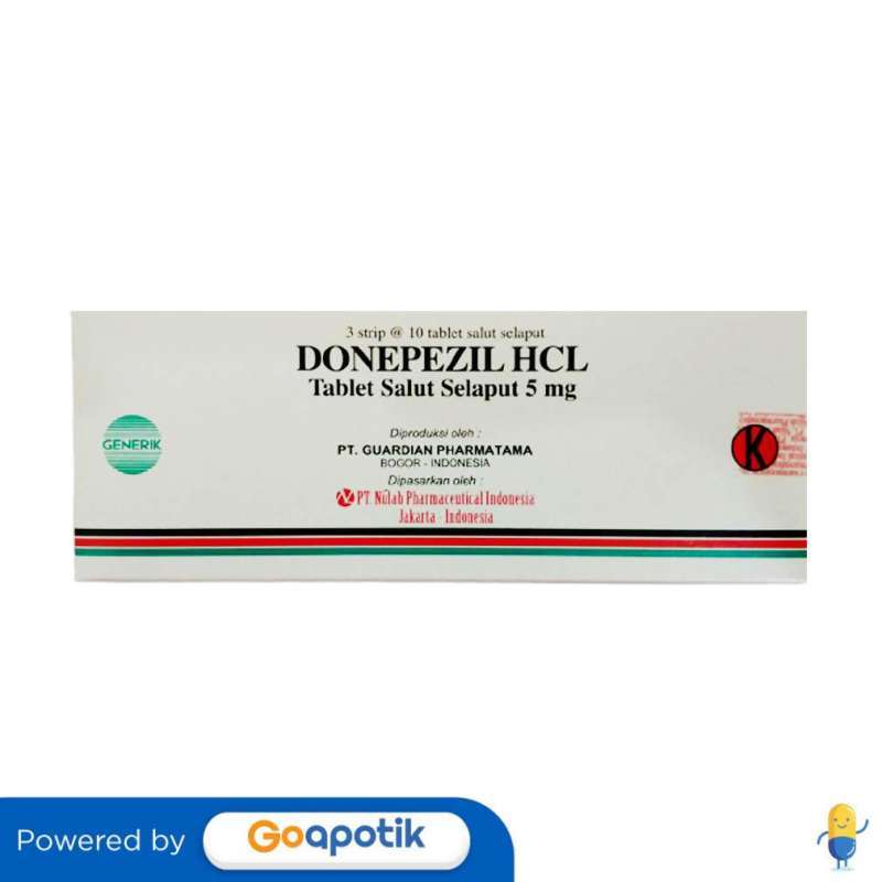 Jual DONEPEZIL HCL NULAB 5 MG BOX 30 TABLET di Seller Apotek Zulfi ...