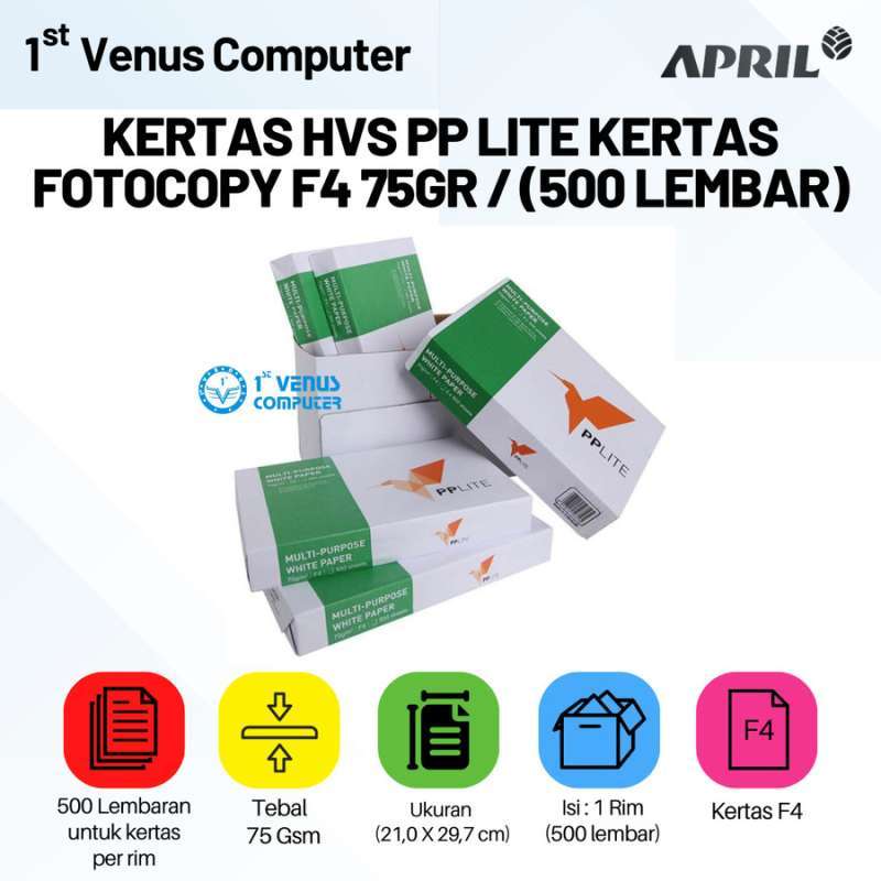 Jual Kertas HVS PP Lite Kertas Fotocopy F4 75gr /(500 lembar)/Hvs ...