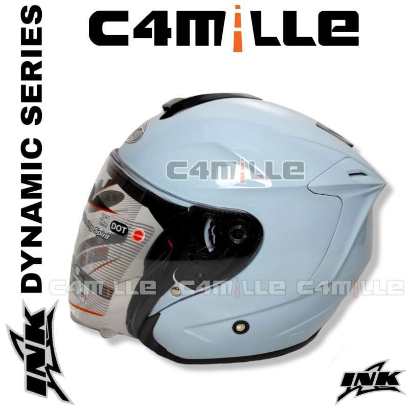 Jual Helm Ink Dynamic Solid Steel Blue Half Face - L Di Seller C4mille ...