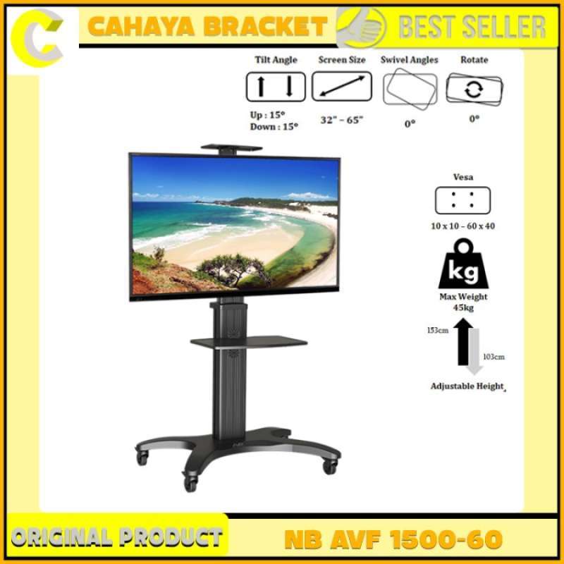 Jual Standing Trolley Bracket Tv Led/ Lcd Nb North Bayou Avf-1500-50-1p ...