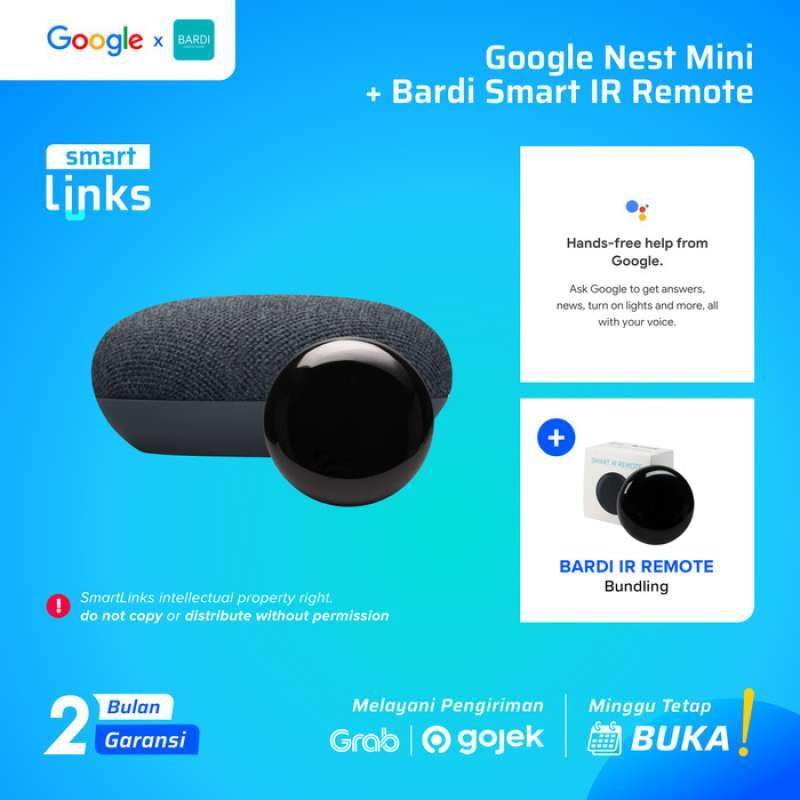 Promo Google Nest Mini (2Nd Gen) 2020 - Bardi Smart Universal Ir Remote Diskon 9% di Seller SN ...