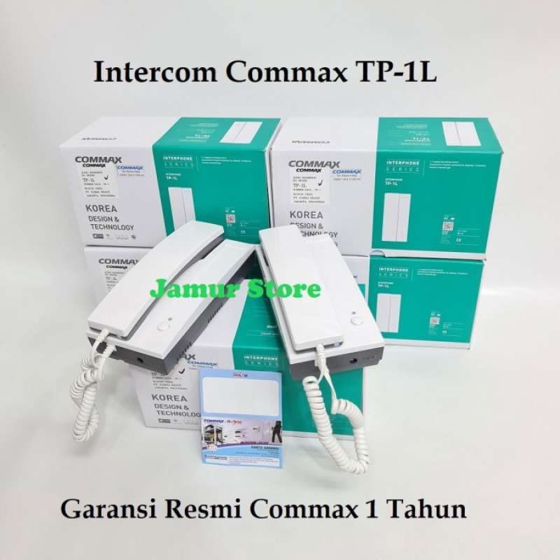 Promo Intercom Kabel 2 Arah Commax Tp-1L With Adaptor 2Pcs Interphone ...