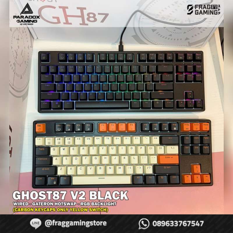 Promo Paradox Gaming GHOST 87 / GHOST87 V2 Black Hotswap RGB Keyboard Diskon 33% di Seller ...