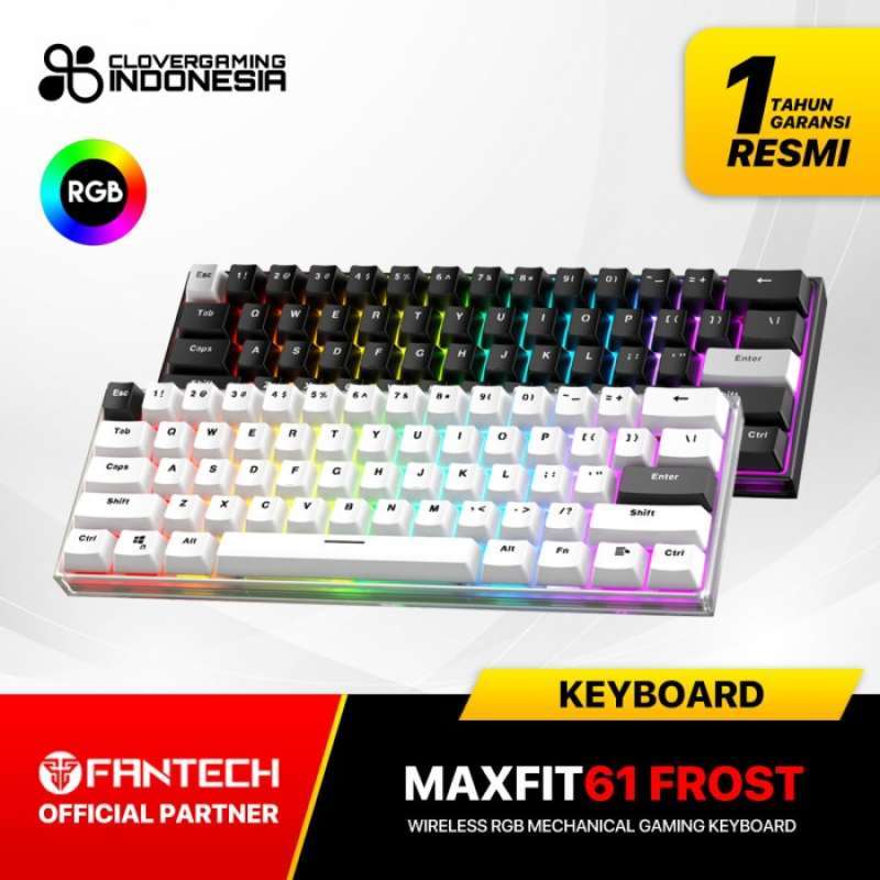 Promo Fantech Maxfit61 Frost Wireless - Maxfit 61 Mechanical Gaming ...