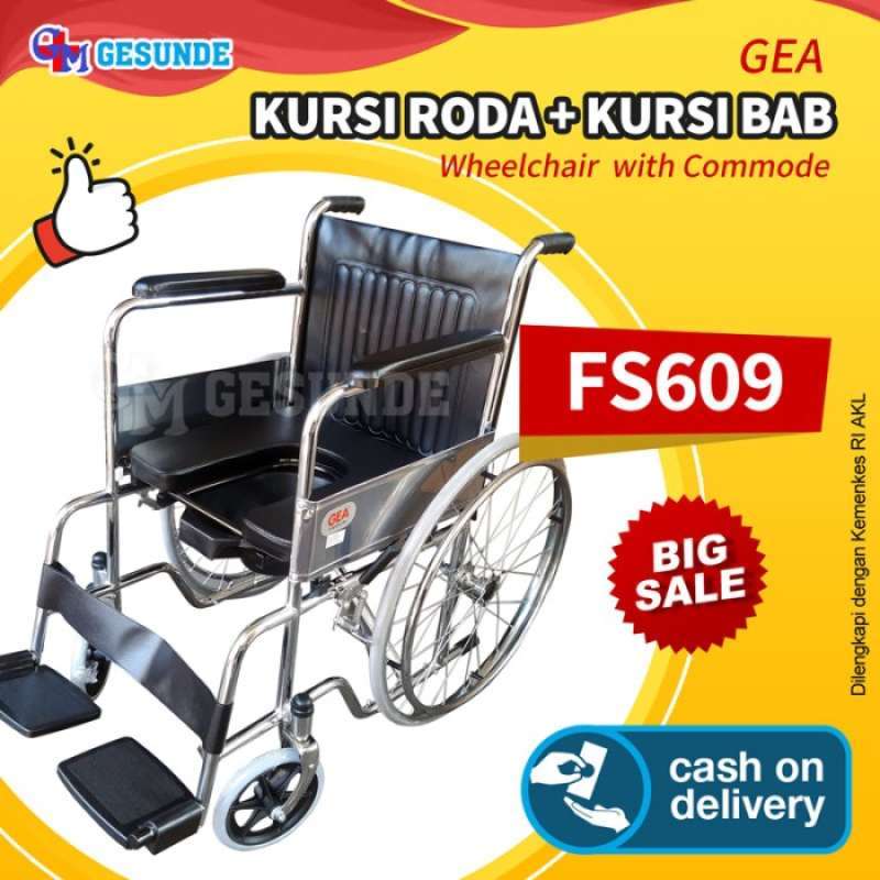 Promo Kursi Roda 2 In 1 (bab), Kursi Roda Commode Tempat Buang Air ...