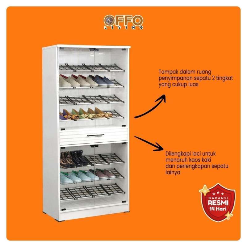 Promo Offo Living - Lemari Sepatu Putih Minimalis - Lsk Dan Ls Diskon ...