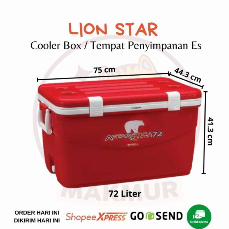 Promo Antartica Cooler Box Lion Star / Box Tempat Penyimpanan Es 72 ...