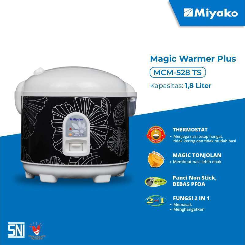 Promo Miyako Mcm-528 Ts Rice Cooker 3in1 Magic Warmer Plus [1.8 L ...