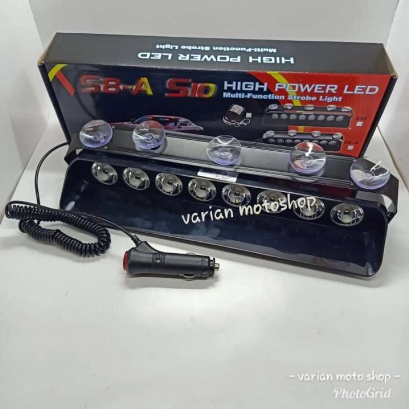 Jual Lampu Dashboard Mobil Strobo Light High Power 8 Led S8-a S10 Di ...