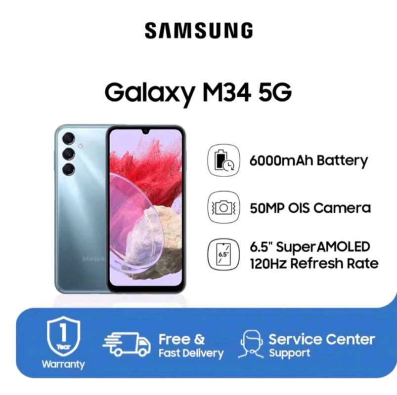 Promo Samsung Galaxy M34 5G [8GB/128GB] Extended RAM 8GB - Exynos 1280 ...