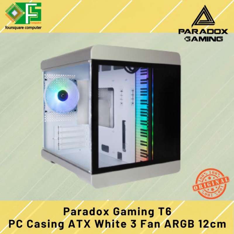 Jual Pc Casing Paradox Gaming T6 Tempered Glass M-atx Case Komputer Di ...