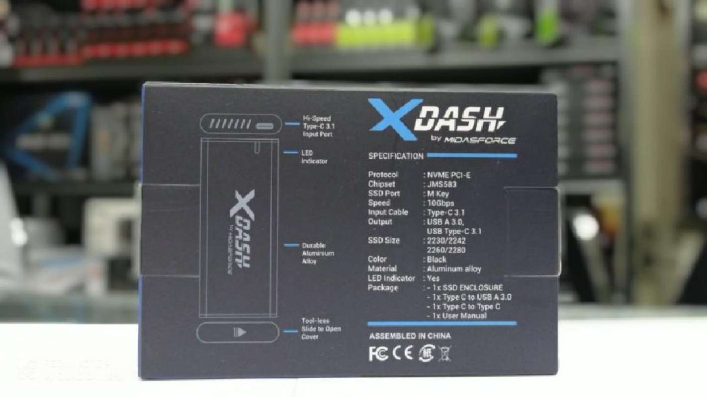 Jual Casing External Nvme Enclosure Midasforce Xdash Type C Di Seller Foursquare Computer ...