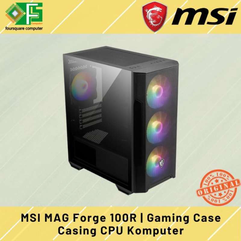 Promo Msi Mag Forge M100r Gaming Case | Pc Casing | Case Cpu Komputer ...